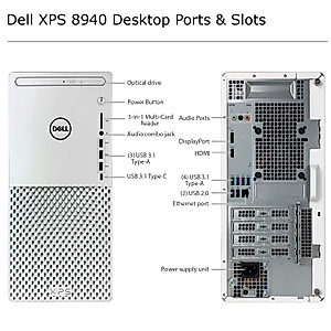 Dell XPS 8940 Special Edition Desktop - 11th Gen Intel Core i9-11900K 8-Core up to 5.30GHz CPU, 64GB RAM, 1TB SSD, Intel UHD Graphics 750, Killer Wi-Fi 6, 500W PSU, DVD Burner, Windows 11 Pro, White