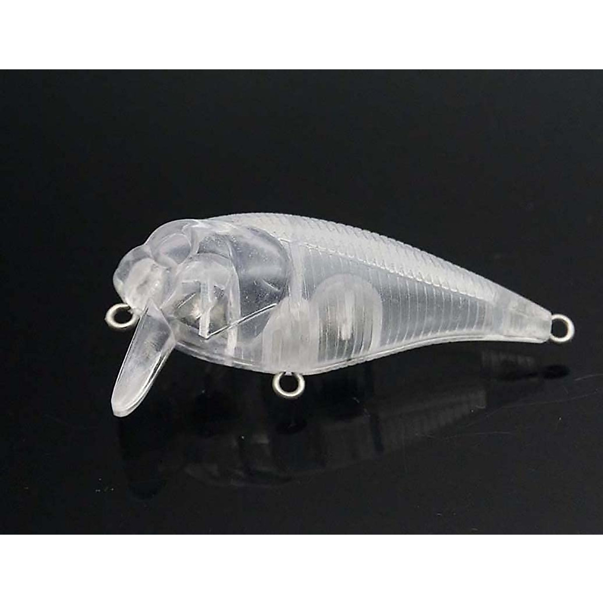 10PCS Unpainted Lure Blanks 8.11g 5.9cm with 5mm Free Fishing Eye Crankbait Baits Simulation Blank Body Clear Hard Baits Trout Salmon Minnow Lure Popper Lures Topwater Freshwater 8155