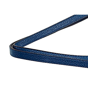 VanEnjoy Full Grain Leather Adjustable Replacement Strap Cross Body Bag Purse, 26-51 inch Gold Hardware 1.2 CM Width (Blue-Silver Buckles)