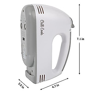 Electric Hand Mixer - Electric Baking Tools Includes 4 Stainless Attachments, 1 Egg White Separator - Chillcook Baking Mixer for Bread, Cake, Meringue - 300W Copper Motor 5-Speed Control