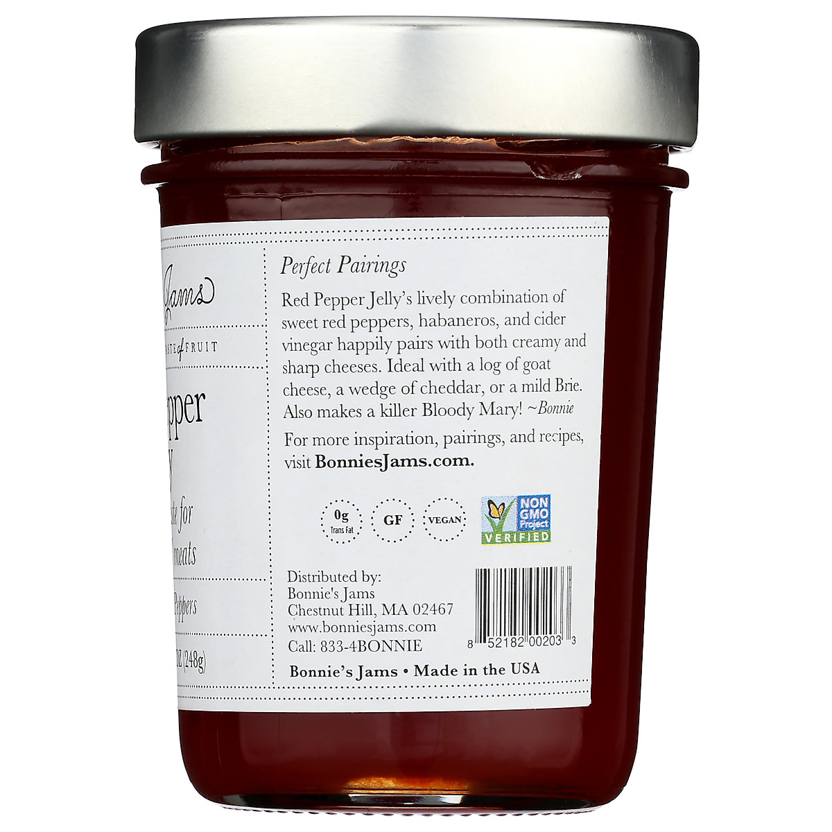 BONNIES JAMS Red Pepper Jelly, 8.75 OZ