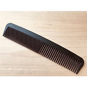 Chicago Comb Model 6 Carbon Fiber, 7 inches (17.8 cm) long, anti-static, graphite black, made in USA