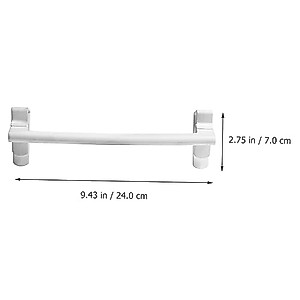 Homoyoyo 2pcs Over Cabinet Rack Wall Mount Towel Organizer Bathroom Towel Organizer Towel Holder Cabinet Towel Organizer Hanging Storage Box Shelf Tower Hanger Towel Rack abs White