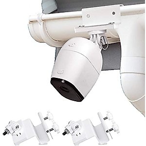 Wasserstein Weatherproof Gutter Mount Compatible with Arlo Pro/Pro2/Pro3/Pro4, Arlo HD, and Arlo Ultra/Ultra 2 - Greater Height for Your Arlo Cameras (2-Pack, White)