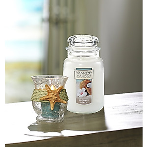 Yankee Candle Coconut Beach Scented, Classic 22oz Large Jar Single Wick Candle, Over 110 Hours of Burn Time, Ideal for Gift-Giving, Special Occasions