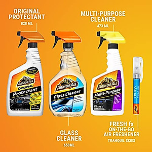 Armor All Premier Car Care Kit, Includes Car Wax & Wash Kit, Glass Cleaner, Car Air Freshener, Tire & Wheel Cleaner (8 Piece Kit)