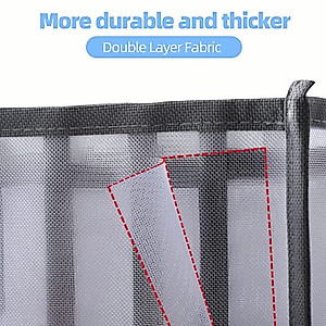 ULG 3 Pack Underwear Drawer Organizer Divider, Washable Dresser Drawer Organizer Foldable Oxford Fabric Closet Organizers and Storage Boxes for Underwear, Bras, Socks, Panties, Ties, Lingerie(GREY)