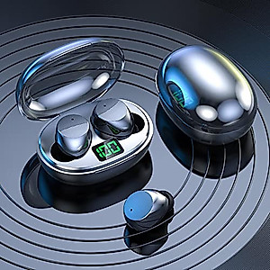 Ganfancp Bluetooth 5.3 Earbuds,in Ear Headphones,Touch-Control Waterproof Sport Earphones with Display Charge Case,Deep Bass for Sports Game,Christmas Earphones Gift