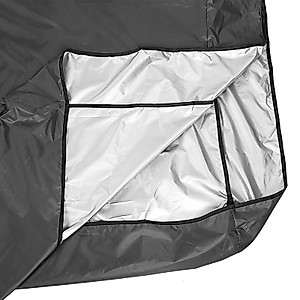 Lwuey Outdoor Patio Swing Canopy Cover, Waterproof Swing Chair Porch Top Sun Shade UV Resistant Awning Glider Windproof Hammock Roof Protection Replacement Yard Garden Poolside Balcony Backyard(black)