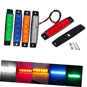 VICASKY Trailer Taillight 2pcs 6 Lights 12v Small Lights Taillight The Width Light Side Lights Truck Green Truck Indicators Signal Lights Light Lamp Side Marker
