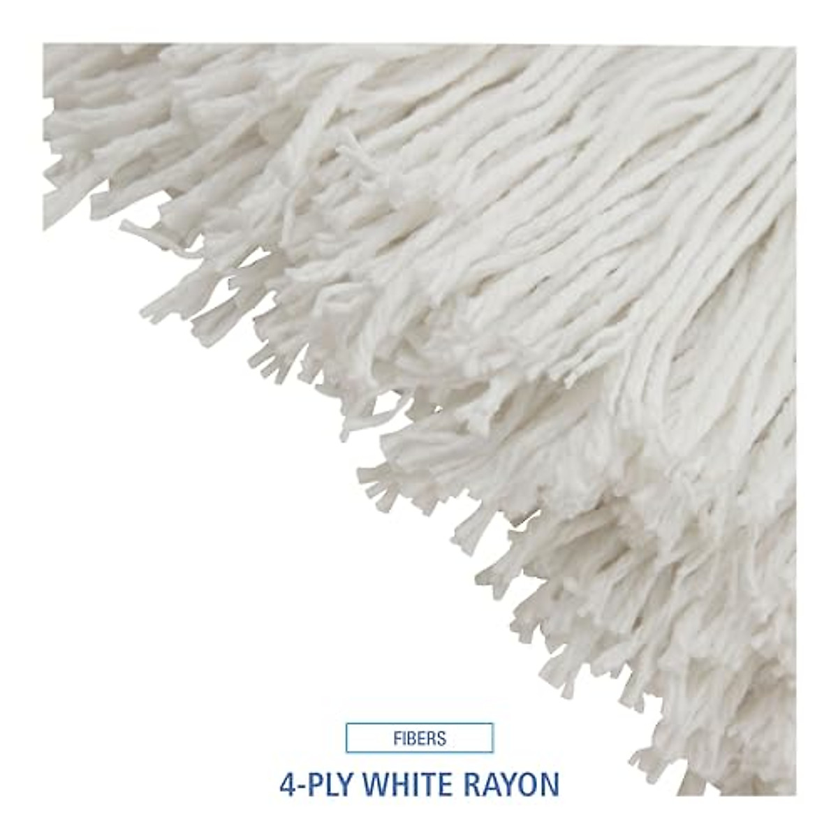 Boardwalk BWK732R 32 oz. Economical Lie-Flat Rayon Fiber Mop Head - White (12/Carton)