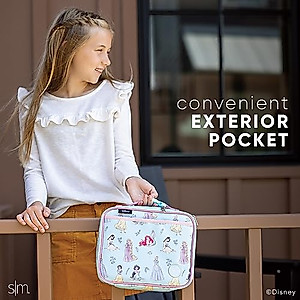 Simple Modern Disney Kids Lunch Box for Toddler | Reusable Insulated Bag for Girls | Meal Containers for School with Exterior and Interior Pockets | Hadley Collection | Minnie Mouse Rainbows