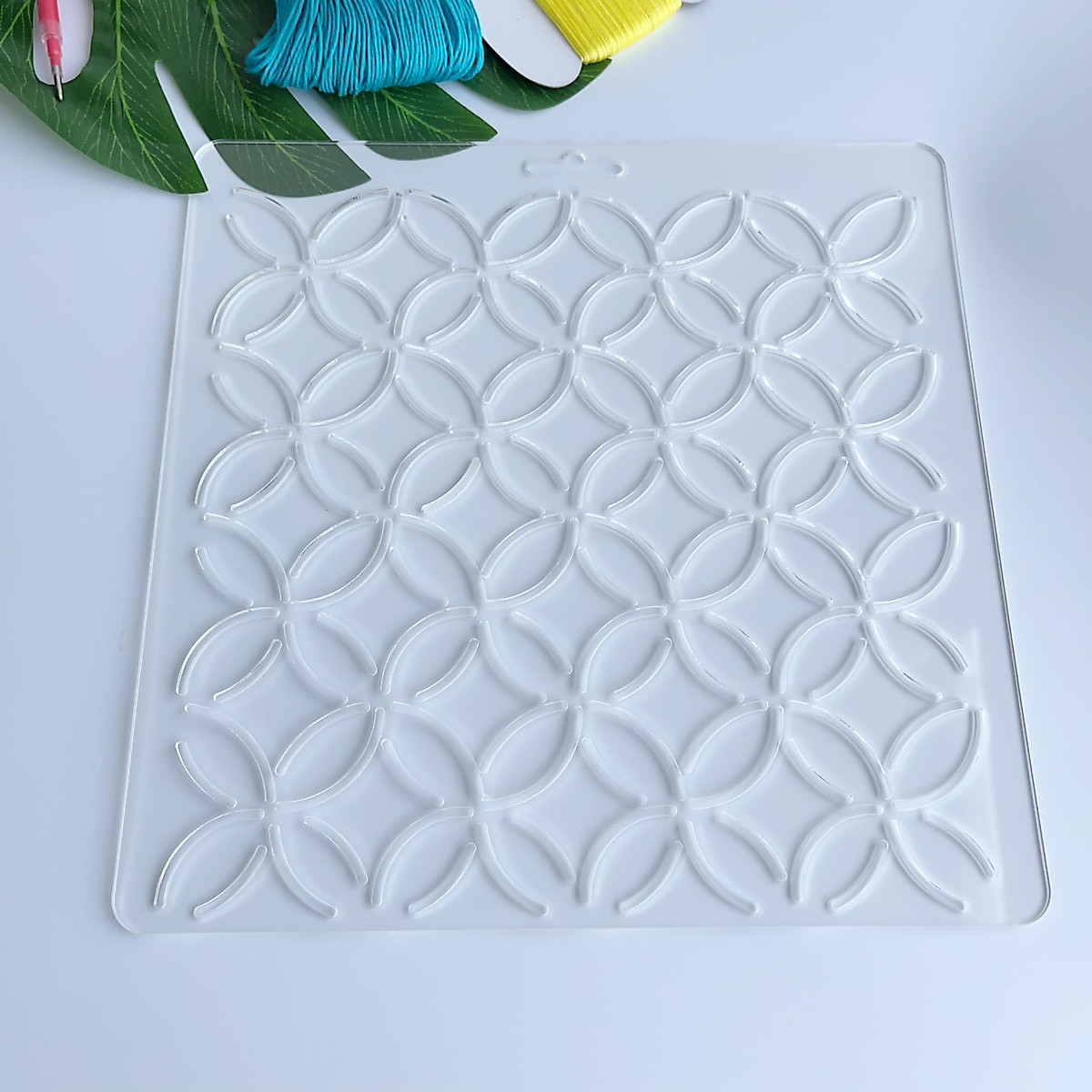 Acrylic Sashiko Stencil, Embroidery Pattern, Quilting Stencil for Hand Quilting and Embroidery