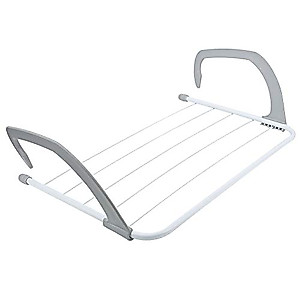 Windowsill Drying Rack Collapsible Hanging Drying Rack Collapsible Portable Clothes Drying Rack for Balcony Retractable Clothes Hanger for Railing