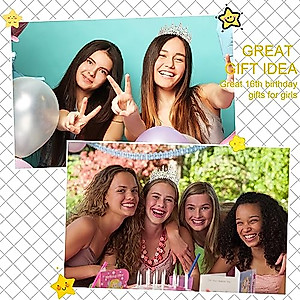 KICOSY Sweet 16 Tiara Sweet 16 Sash and Tiara Set Birthday Tiara Birthday Crowns for Women Sweet 16 Crown Sweet Sixteen Birthday Sash Sweet 16 Birthday Decorations 16th Birthday Decorations for Girls