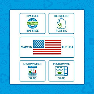 Re Play Made in USA 2pk Toddler Feeding No Spill Sippy Cups | 1 Piece Silicone Easy Clean Valve | Eco Friendly Heavyweight Recycled Milk Jugs - Virtually Indestructible | Specialty Fireman Helmet Lid