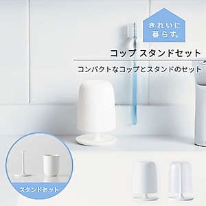 Marna W611CL Cup Stand Set (Clear/w/Stand/Toothpaste Cup), Cup Stand, Lavatory (Floating Cup/Drainer)