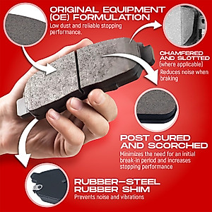 R1 Concepts Front Brakes and Rotors Kit |Front Brake Pads| Brake Rotors and Pads| Optimum OEp Brake Pads and Rotors|fits 2013-2022 INFINITI JX35, QX60; Nissan Murano, Pathfinder