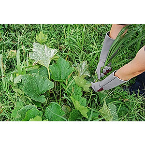 MAGID Professional Rose Pruning Thorn Proof Gardening Gloves with Extra Long Forearm Protection for Women (TE195T-S) - Puncture Resistant, Grey & Maroon, 6/XS (1 Pair)