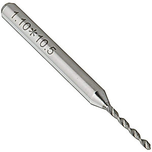 10 pcs 1.1mm Diameter Tungsten Carbide Macro Drill Bits, 1/8" Shank For PCB, Dremel, Jewelry, CNC, Soft Metals