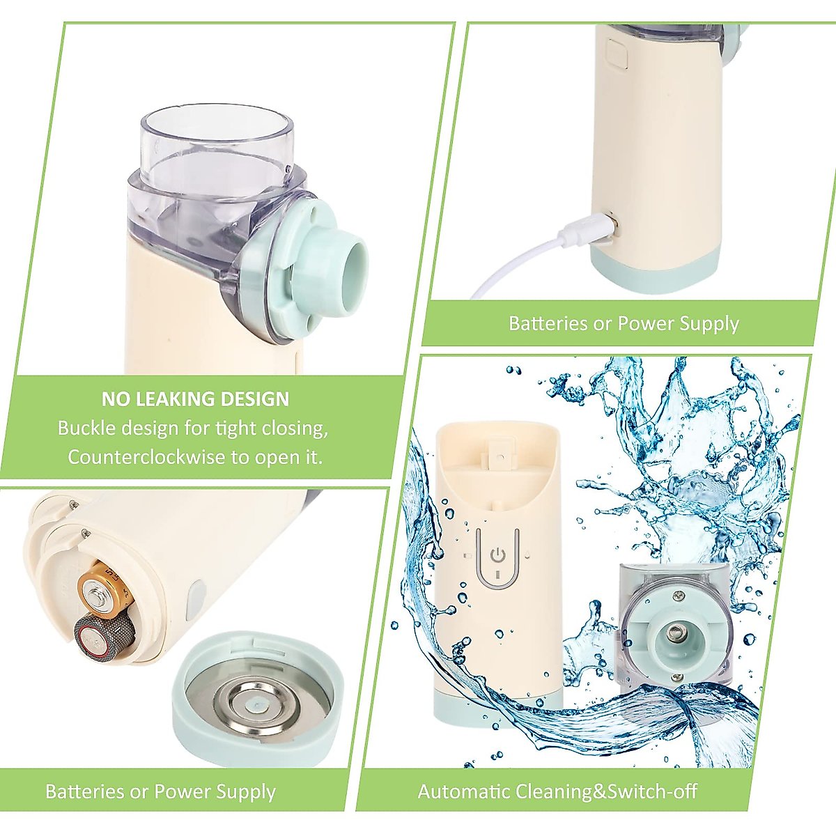 MTYLUIG Portable Nebulizer Machine for Adults and Kids, Handheld Mesh Nebulizer of Cool Mist for Breathing Problems, Used at Home Office Travel