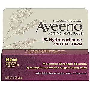 Aveeno 1% Hydrocortisone Anti-Itch Cream, 1 Oz ( Pack of 3 )