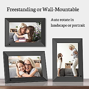 BSIMB 32GB WiFi Digital Picture Frame 8 Inch, Digital Photo Frame HD IPS Touch Screen Motion Sensor, Easy Setup to Upload Photos/Videos via App, Email, Auto-Rotate, Wall-Mounted, Gift for Grandparents