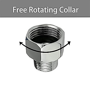 Brass Pipe Fitting,Adapter 3/4”GHT Female Thread (Swivel) x 1/2” NPT Male Threaded Connector,Garden Hose Connector, Garden Hose to Shower adapter,Chrome (3/4GHT female X 1/2NPT male)