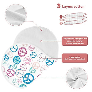 vvfelixl Baby Burp Cloths Peace Sign Baby Newborn Cotton Burping Cloths Set Baby Washcloths 4 Pack