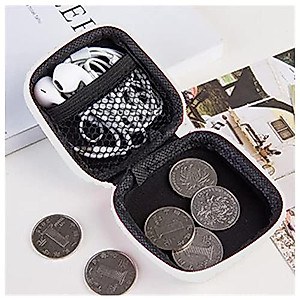 3 Pack Earbud Case, BetterJonny EVA Hard Earphone Carrying Case Portable Storage Earbud Pouch Case Mini Earbud Pouch for Bluetooth Ear Buds USB Adapter Cable Coin Pouch Wallet (Grey)