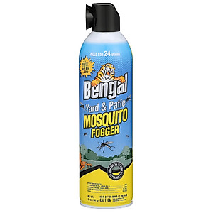 Bengal Yard and Patio Mosquito Fogger, Kills Spiders and Prevents Nesting, 17 Oz. Aerosol Can