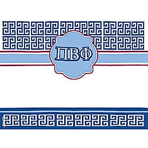 Tervis Fraternity - Pi Beta Phi Geometric Tumbler with Wrap and Blue Lid 16oz, Clear