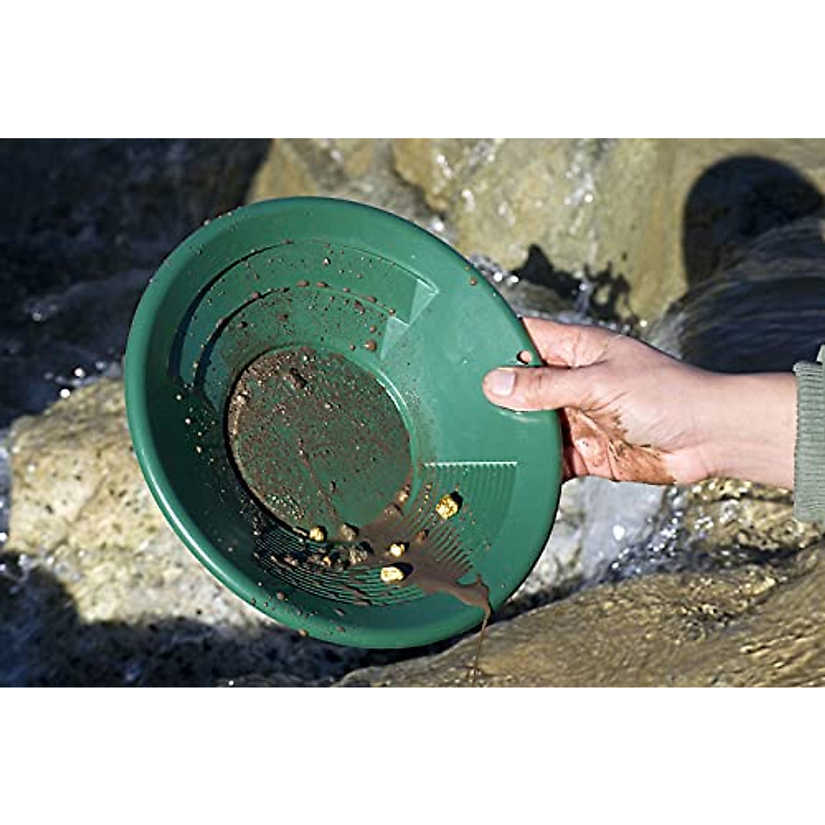 Gold Paydirt, Pan & Snuffer Kit w/ Free Vial- Gold Panning Gift Idea Prospecting