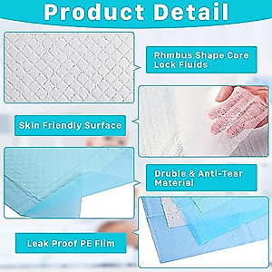 Tivcck Disposable Changing Pads,17 x 24 inch Baby Disposable Underpads,Ultra Absorbent Disposable Bed Pads,Disposable Diaper Changing Pads,Leak-Proof Breathable Underpads,Waterproof Pets Dogs Pee Pads