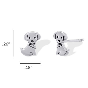 Boma Jewelry Sterling Silver Puppy Dog Stud Earrings