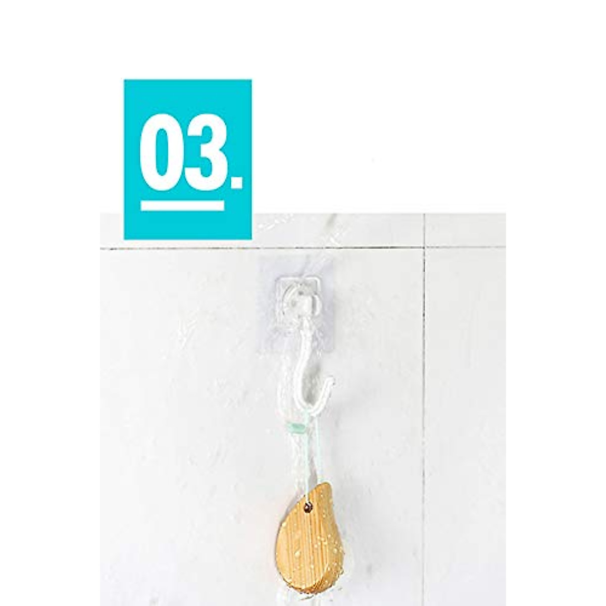 Stick Hook Kitchen Seamless Stick Hook Bathroom Multifunctional Hook Super Load-Bearing Hook (Two)