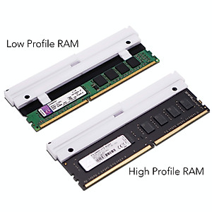 EZDIY-FAB ARGB Memory RAM Cooler DDR Heatsink with Controller for DIY PC Game MOD DDR3 DDR4 (Compatible with ASUS Aura Sync,GIGABYTE RGB Fusion and MSI Mystic Light Sync)-Black-2 Pack