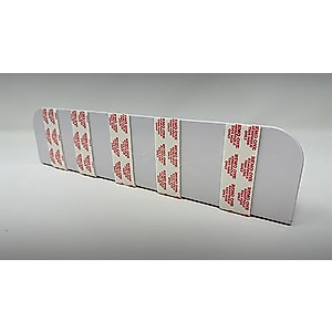 eLhook Made in USA White Stick-On Removable Adhesive Floating Wall Shelf Durable Textured ABS Injection Molded Plastic with Lipped Edges | Designed for Stick-On Adhesives or Screws