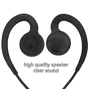 Rataok xpr3500e Earpiece and Mic Walkie Talkie Accessories Headset with Microphone Radio Ptt Ear Piece for Motorola xpr 3300e 3500e 3000 3300 3500 xpr3300e xpr3000 xpr3300 xpr3500 (C Swivel)