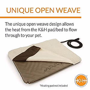 K&H Pet Products Lectro-Soft Outdoor Heated Pad Replacement Cover Fleece Medium 19 X 24 Inches
