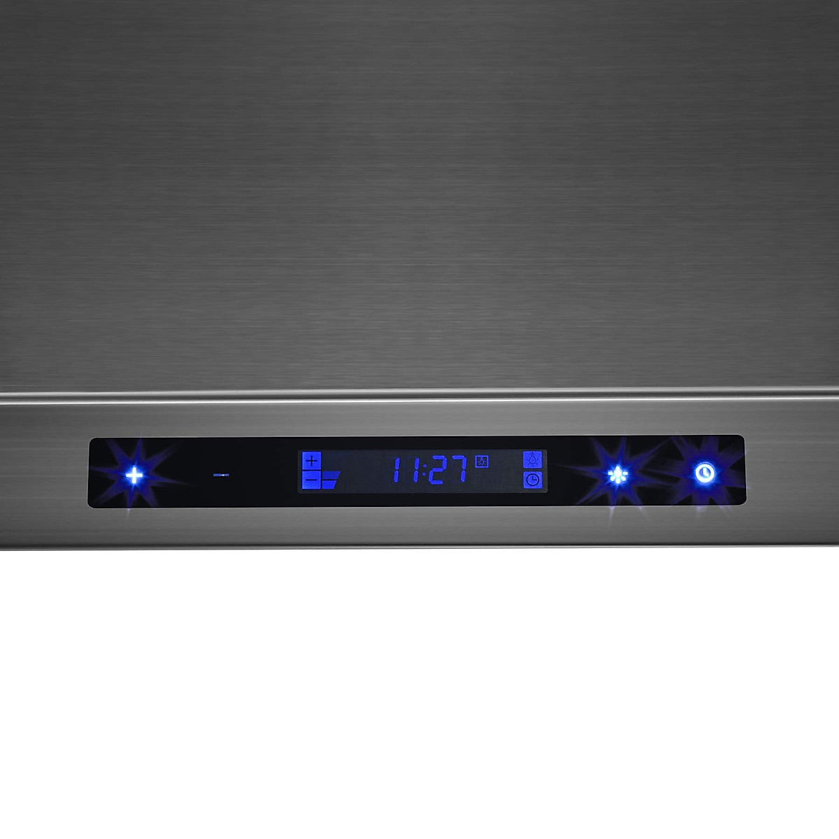 AKDY 36 in. 343 CFM Convertible T-Shape Wall Mount Black Stainless Steel Kitchen Range Hood with Touch Panel and Carbon Filters