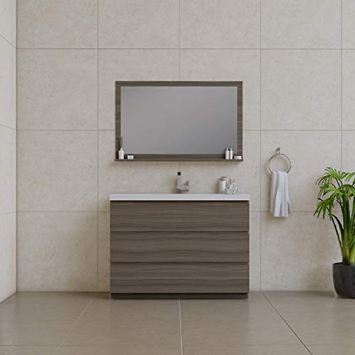 Alya Bath Paterno Bathroom Vanity, Gray