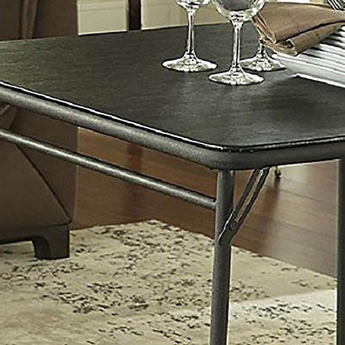 Cosco 14-619-BLK1 Black Square Folding Table 34"x34"