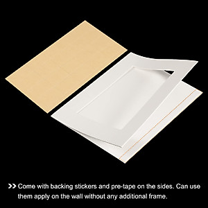 uxcell 9.8" x 11.8" Picture Mat, Core Bevel Cut Frame Mattes Photo Backing Board for 7.8" x 9.8" Photos Pictures Artwork Painting, White 8Pcs