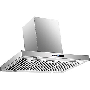 CAVALIERE 36" Inch Island Mounted Range Hood 442 CFM