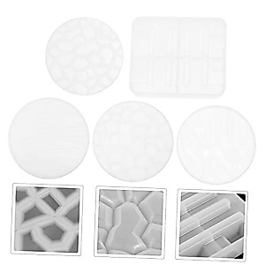 Didiseaon 1 Set Coaster Silicone Mold Resin Molds Crystal Tray Crystal Coasters Epoxy Molds Silicone Molds for Resin Round Silicone Casting Mold Coaster Mold DIY Accessories Handmade Mold