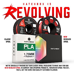 HATCHBOX Temperature Color Changing PLA 3D Printer Filament, Dimensional Accuracy +/- 0.03 mm, 1 kg Spool, 1.75 mm