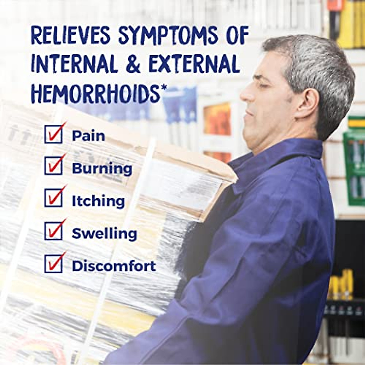 Boiron Hemcalm hemorrhoid Relief Tablets for Itchy Burning Pain, Swelling and discomfort, White, 60 Count