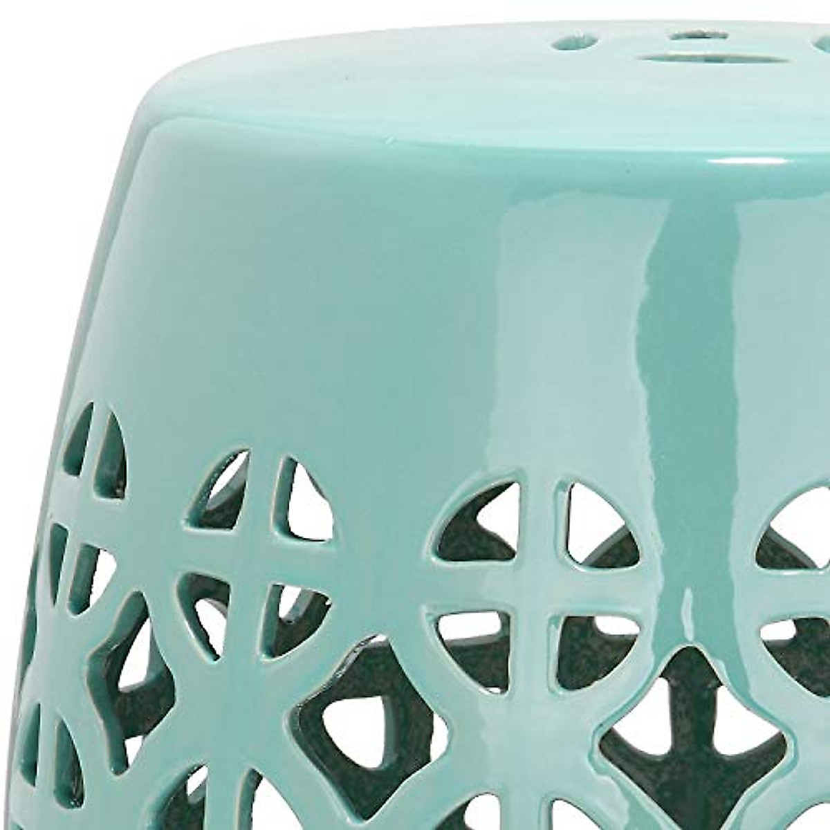Safavieh Circle Lattice Ceramic Decorative Garden Stool, White
