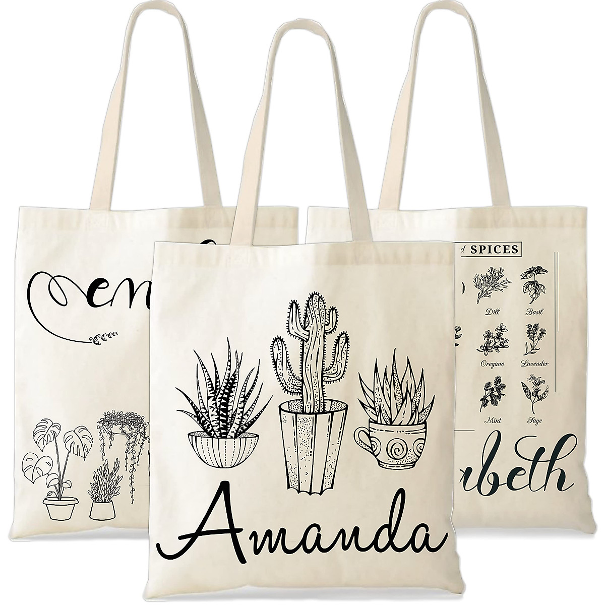 People People Personalized Minimalist Tote Bag for Women w/Name - 9 Design Options Customized Minimal Canvas Reusable Totes Bags Custom Modern Art Shoulder Minimalistic Christmas Gift C1, Beige